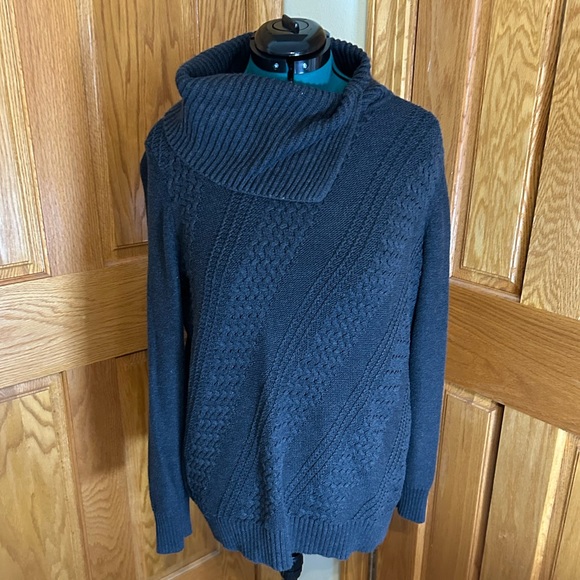 Coldwater Creek | Sweaters | Cold Water Creek Split Cowl Neck Cable ...